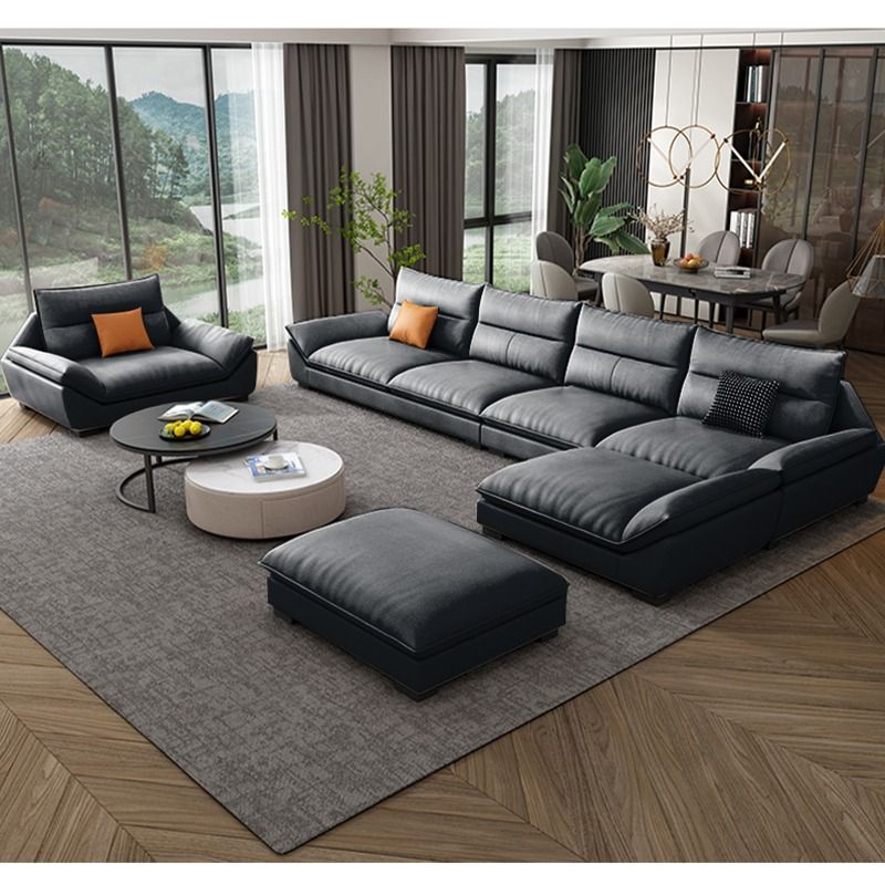 Modern light luxury Leath-Aire&Solid wood feet Sofa, Furniture & Home ...