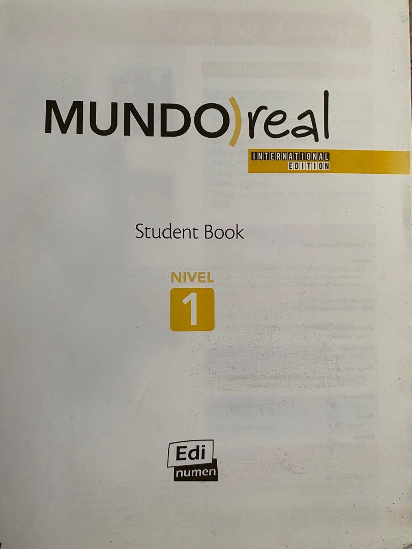 MOELC Spanish Text Book - Mundo Real 1, Hobbies & Toys, Books ...