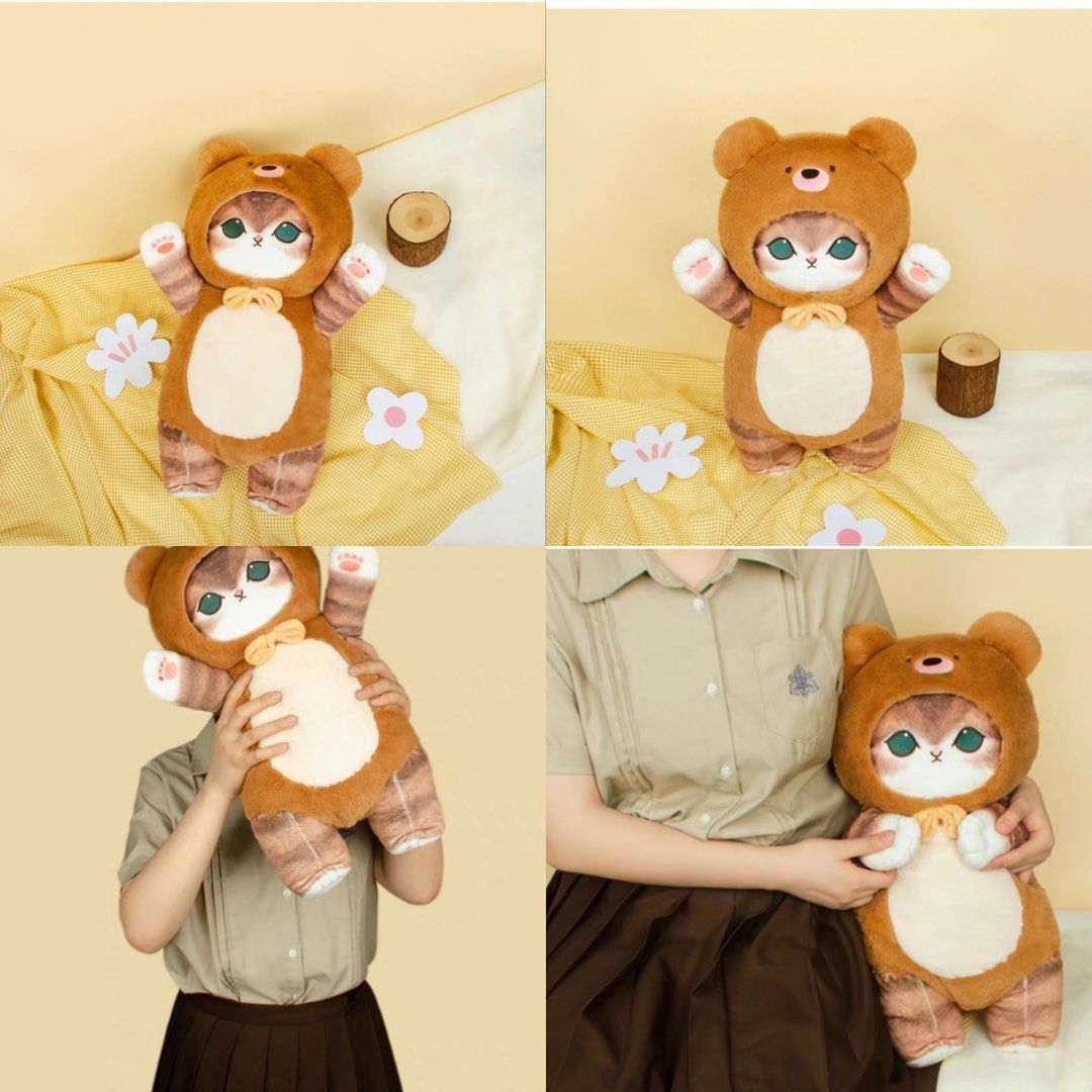 MOFUSAND CAT PLUSHIE 30 cm ANIMAL VERSION / CROCODILE / BEAR / COW ...