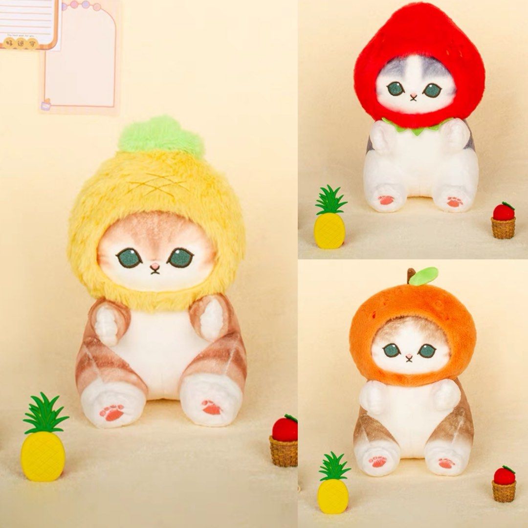 MOFUSAND CAT FRUITS SERIES PULSHIE / ORANGE / Strawberry / pineapple ...