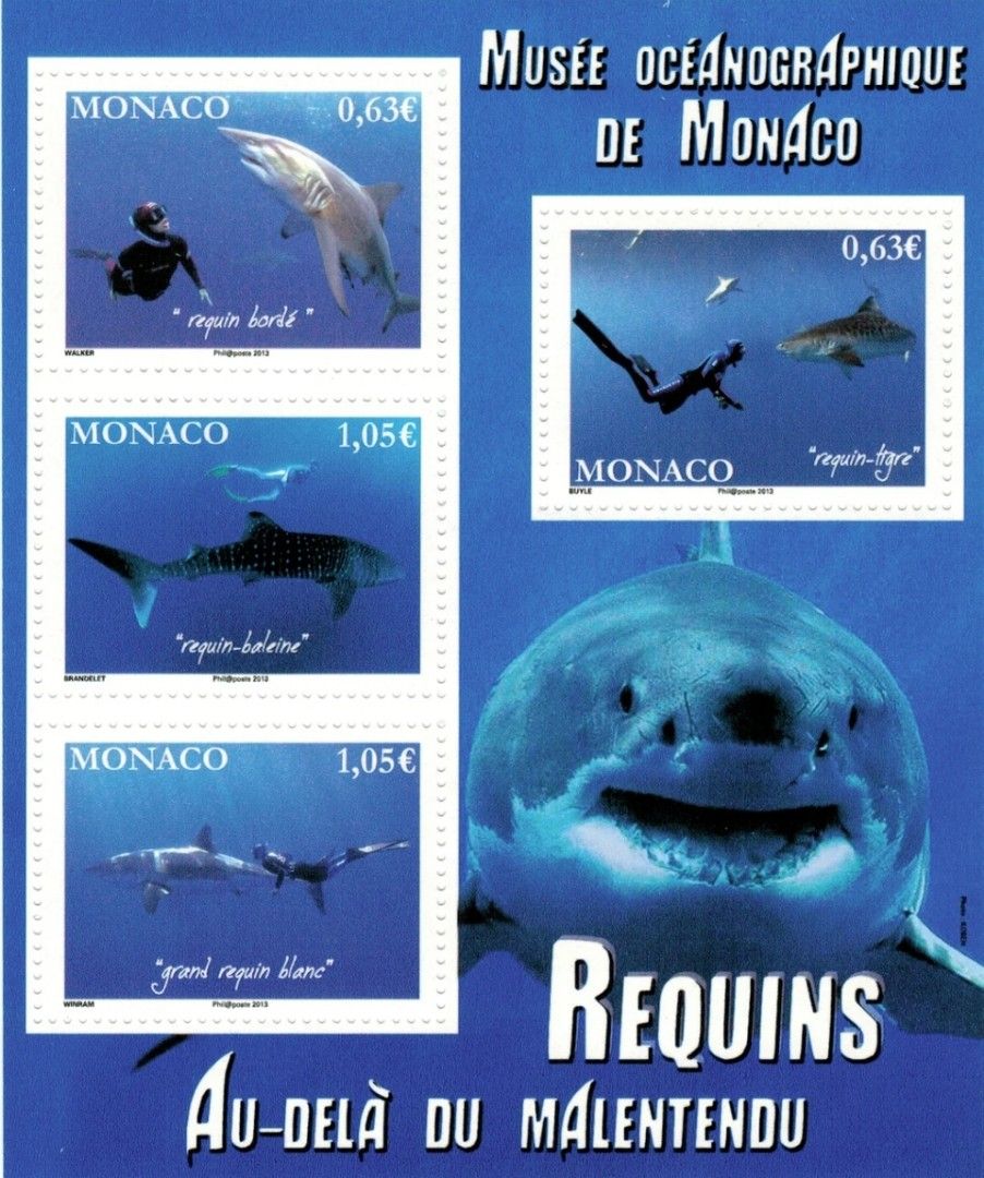 Monaco 2013 Sharks stamp sheet, Hobbies & Toys, Collectibles ...