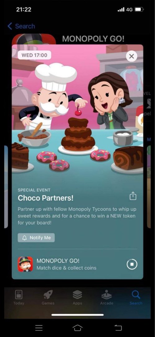 MONOPOLY GO CHOCO PARTNERS EVENT TEAM UP TAG TEAM, Hobbies & Toys, Toys ...