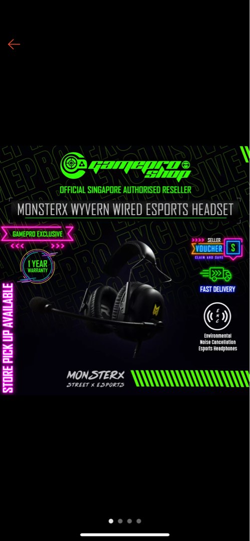 MonsterX WYVERN Gaming Headset, Audio, Headphones & Headsets on Carousell