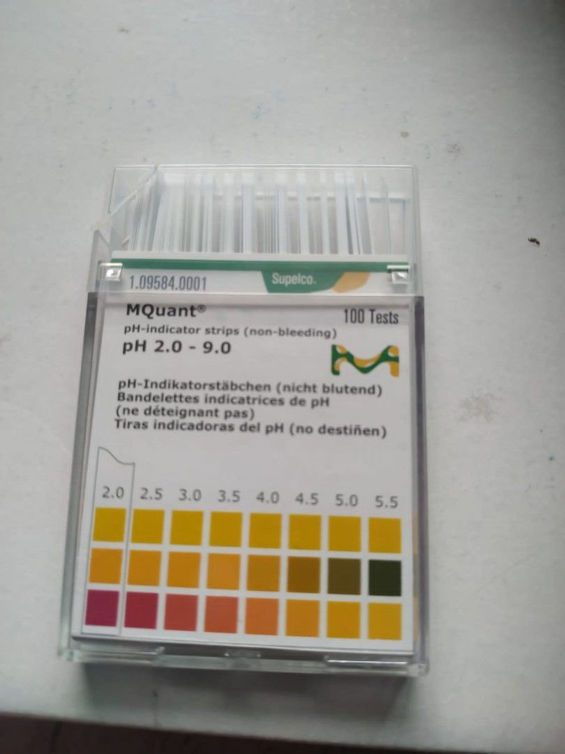 Mquant mcolor phast ph indicator 100 strips box, Health & Nutrition ...