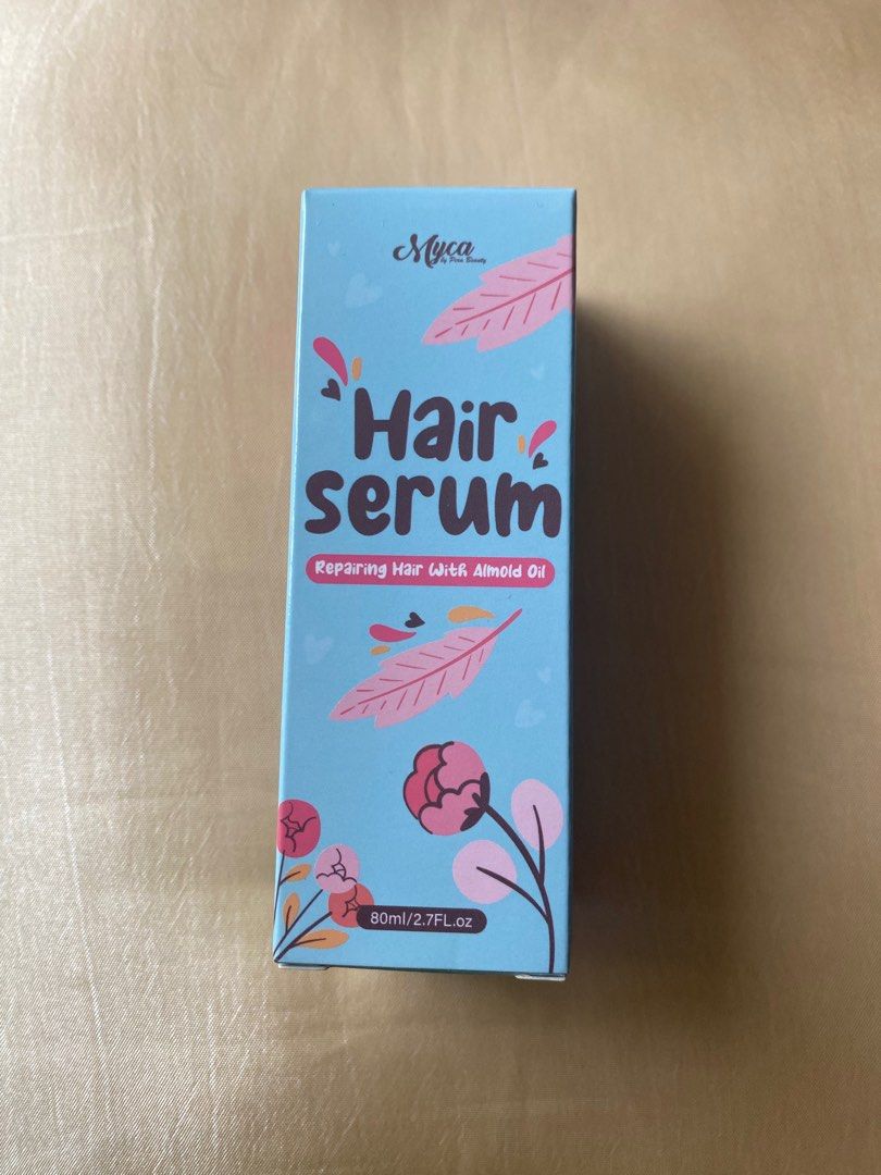 Myca hair serum with almond oil, Beauty & Personal Care, Hair on Carousell