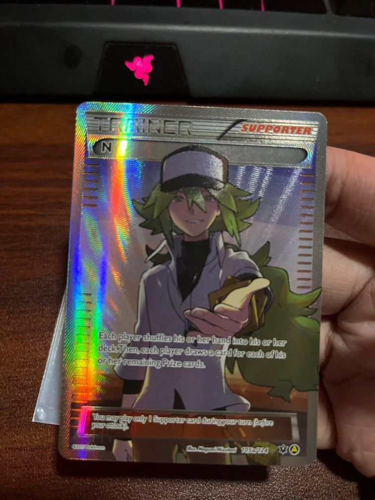 N full art pokemon card 105a/124, Hobbies & Toys, Toys & Games on Carousell