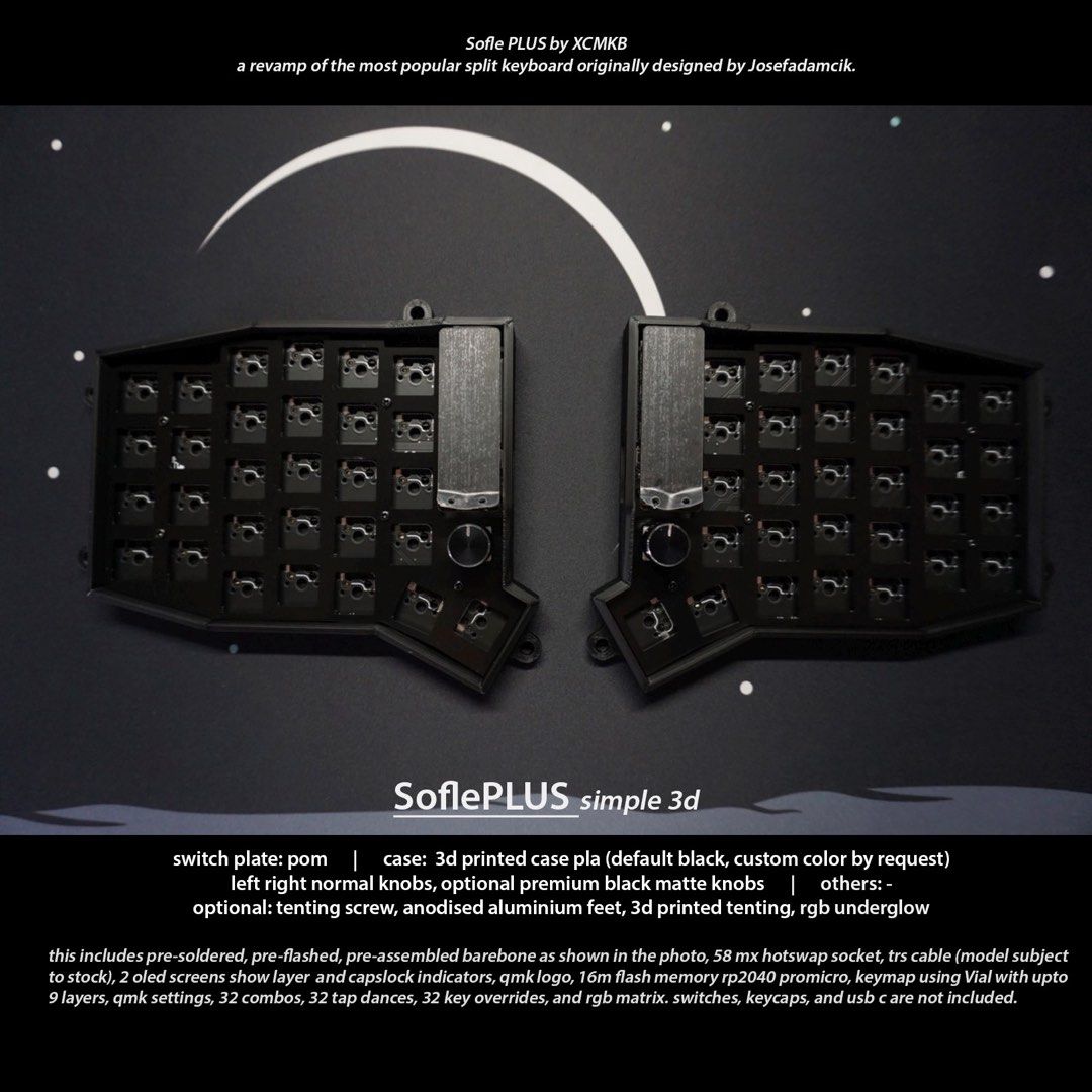 New Sofle PLUS by xcmkb split keyboard pimoroni trackball horizontal ...