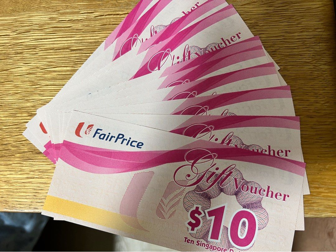 NTUC Vouchers - 10x ten dollars total $100, Tickets & Vouchers ...