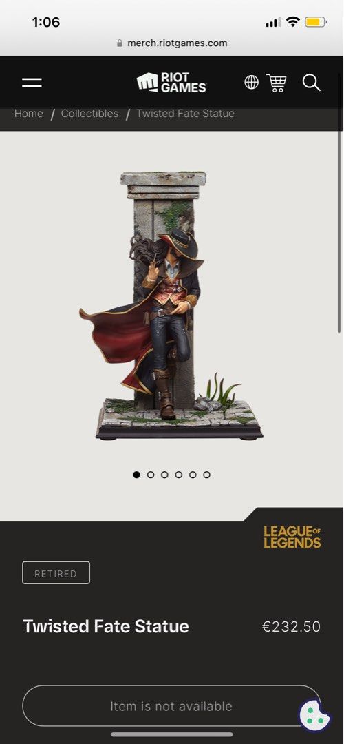 Official Twisted Fate Statue, Hobbies & Toys, Toys & Games on Carousell