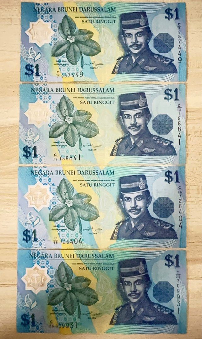 Old Brunei $1 Ringgit = SGD1 Polymer Notes, Hobbies & Toys, Memorabilia ...