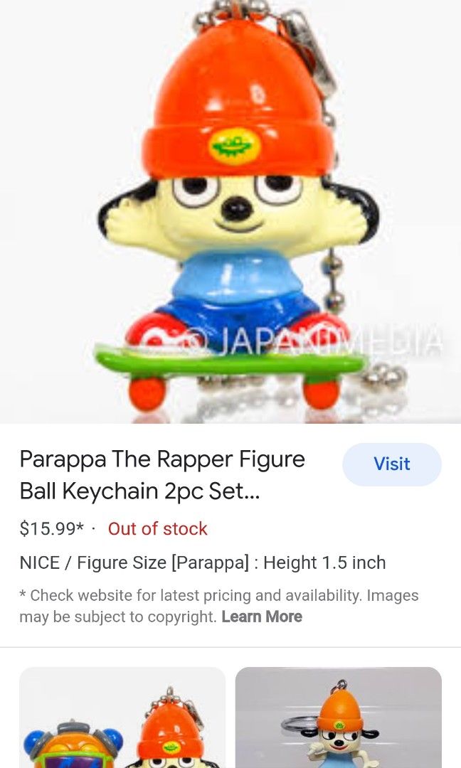 Parappa The Rapper Figure Keychain, Hobbies & Toys, Toys & Games on ...
