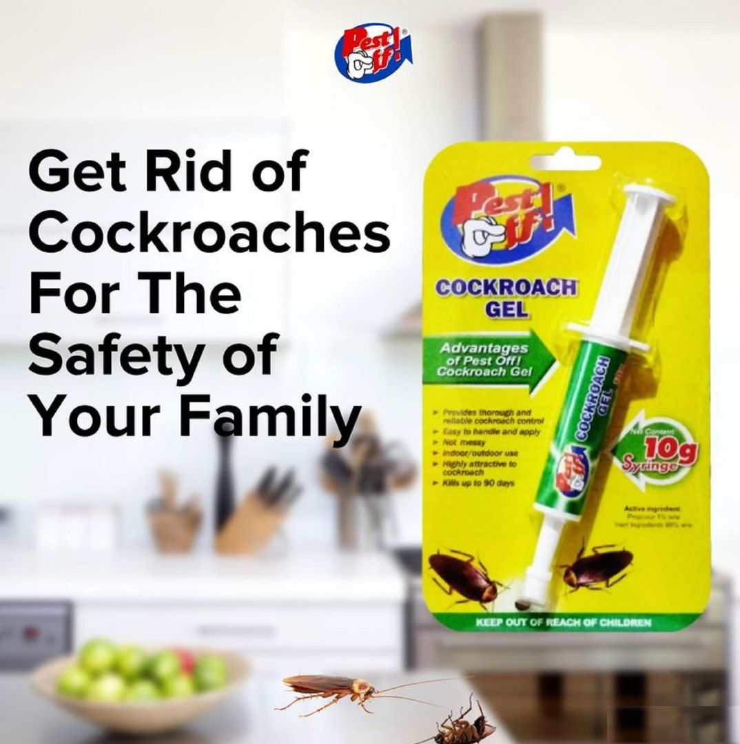 Pest Off Cockroach Gel Syringe 10g, Furniture & Home Living, Cleaning ...