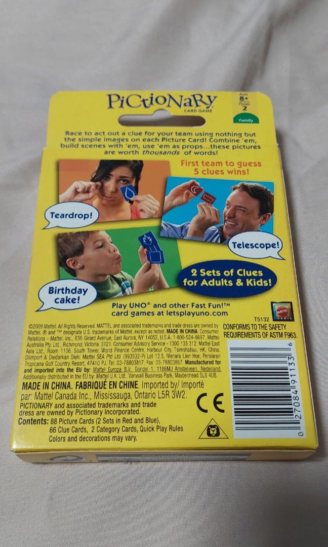 Pictionary card game, Hobbies & Toys, Toys & Games on Carousell