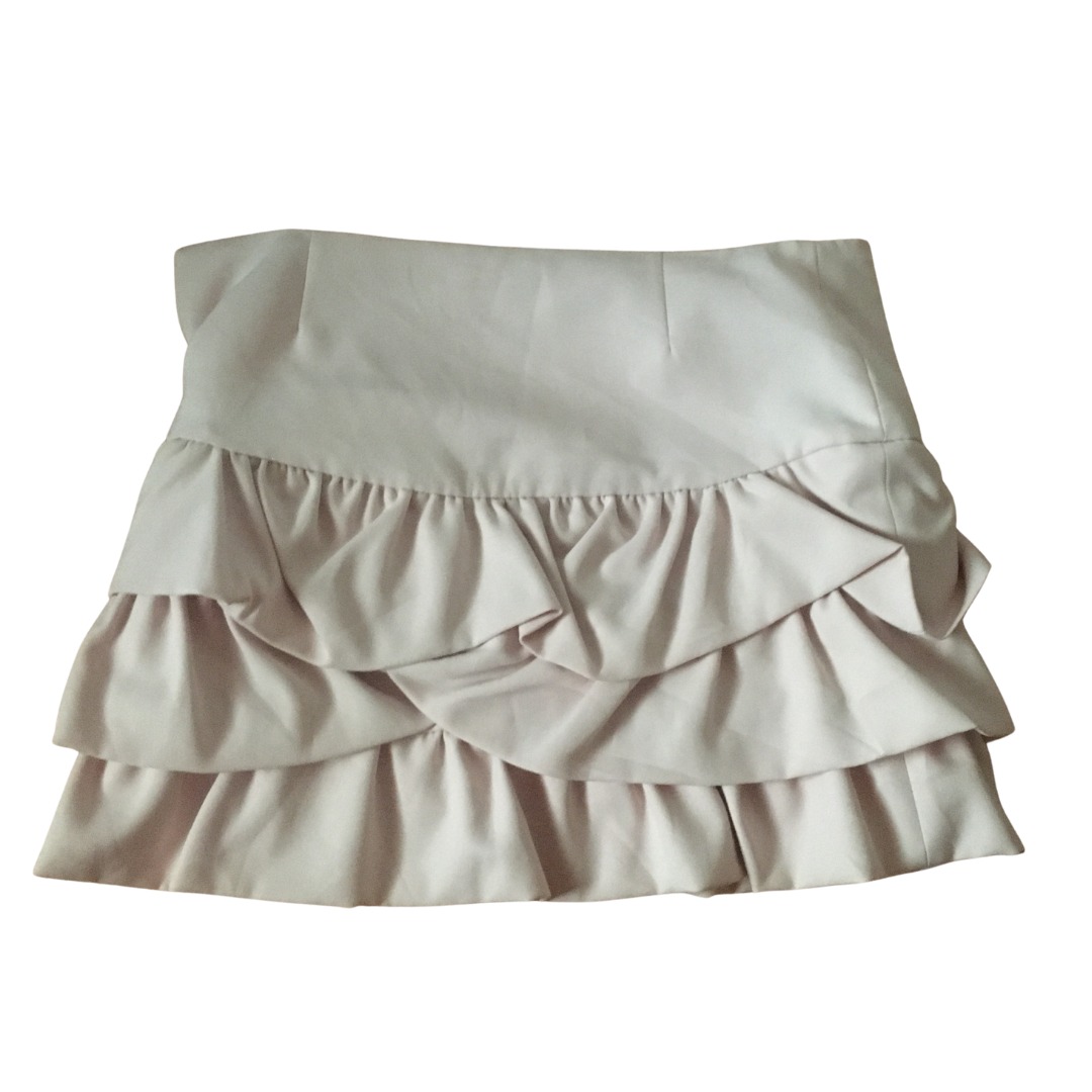 pink ruffled mini skirt on Carousell
