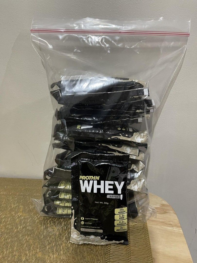 Prothin Whey Ripped 30mg per sachet, Health & Nutrition, Health ...
