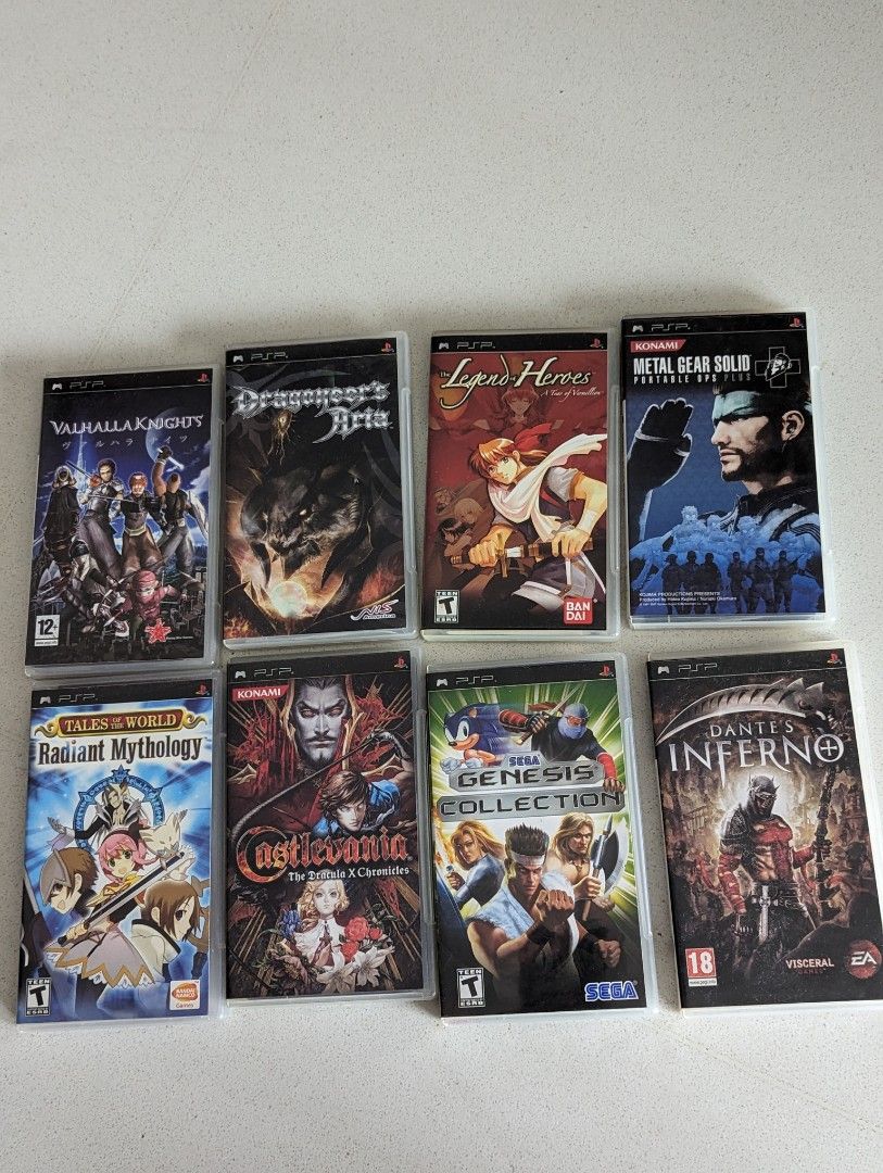 PSP Games playstation Castlevania dracula x chronicles Dante's inferno ...