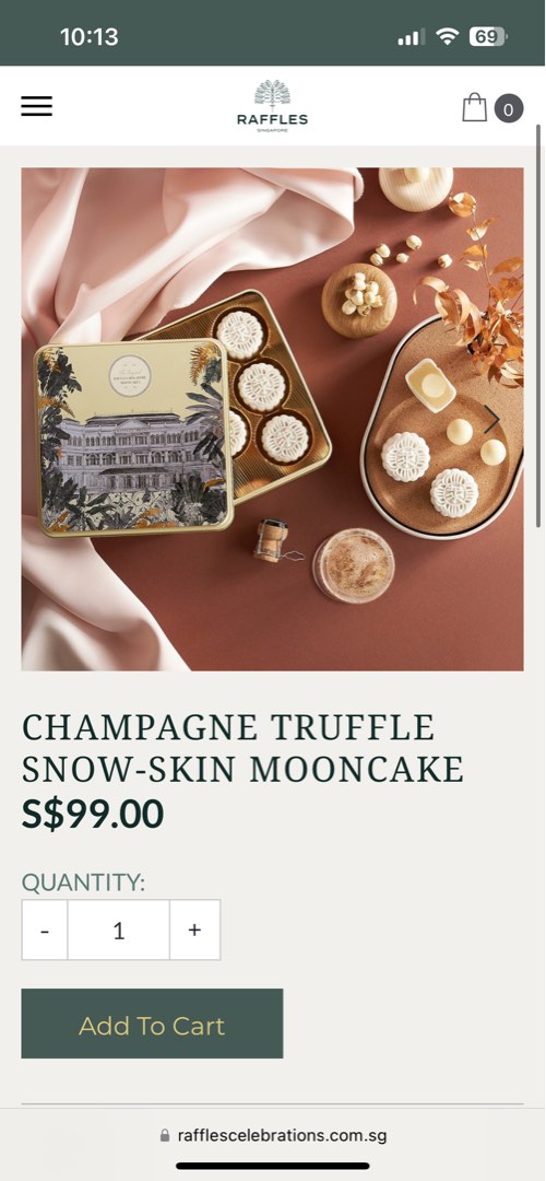 Raffles Hotel Mooncakes, Food & Drinks, Other Food & Drinks on Carousell