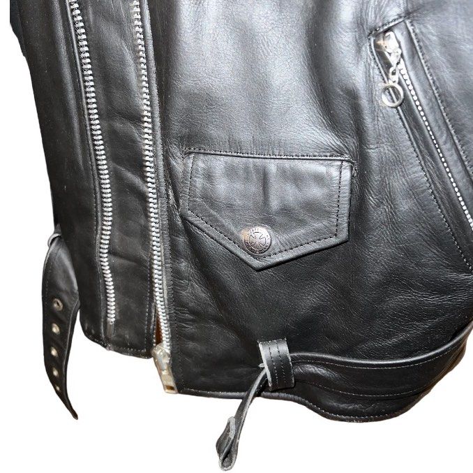 RARE 90s Vintage INDEPENDENT TRUCKS SKATEBOARD Leather Biker Jacket ...