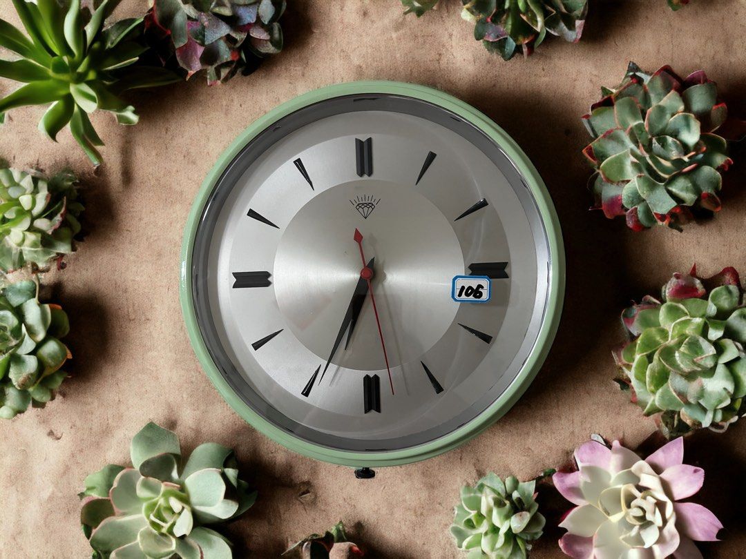 13 inches Restored and Converted Roman Face 32 Diamond Clock, Furniture ...