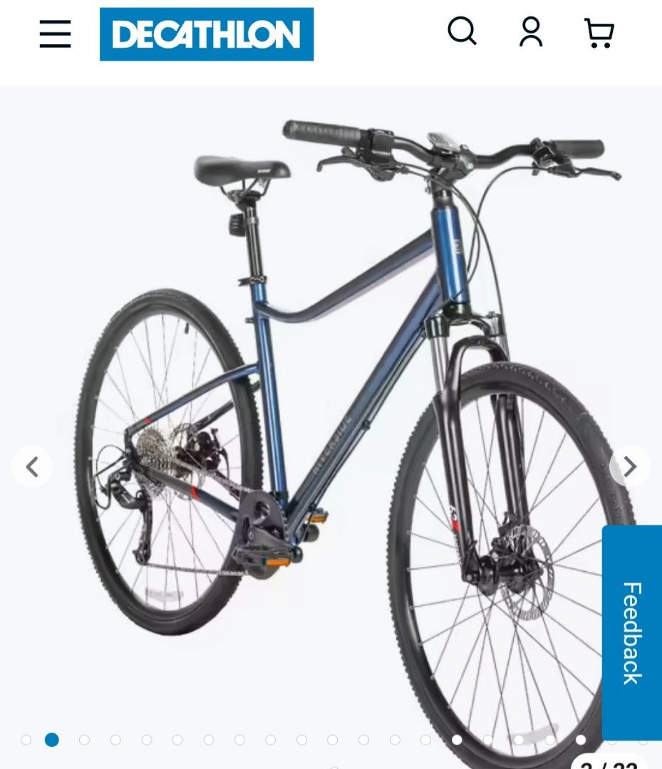 9 speed Disc Brake Riverside 500 - Blue S Size, Sports Equipment ...