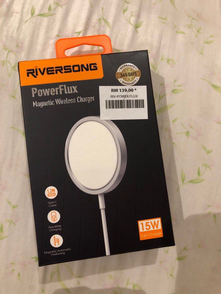 Riversong PowerFlux Magnetic Wireless Charger, Mobile Phones & Gadgets, Mobile & Gadget ...