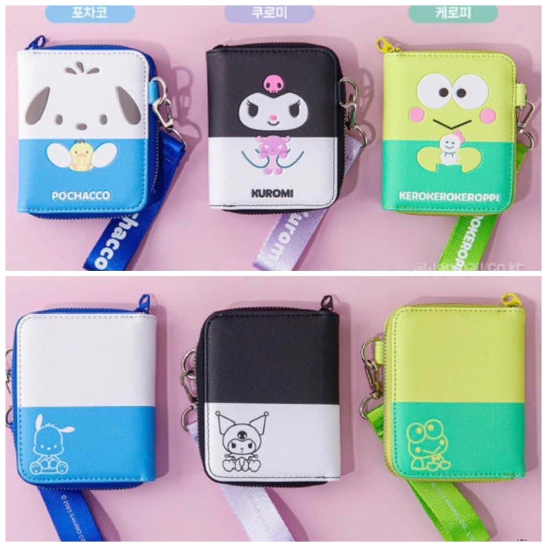 Sanrio Characters zip around Square wallet Kuromi Pochacco keroppi ...