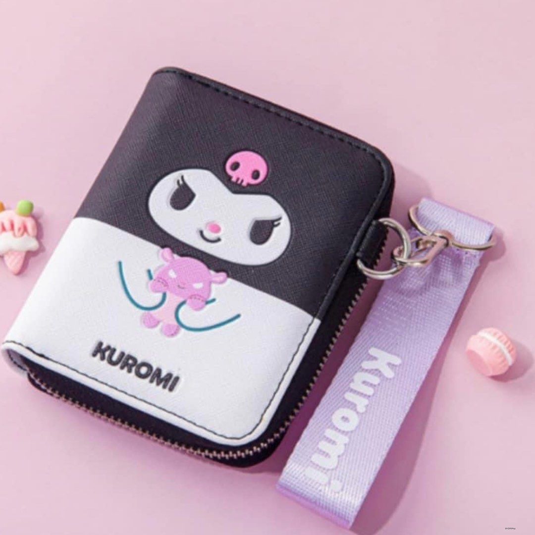 Sanrio Characters zip around Square wallet Kuromi Pochacco keroppi ...