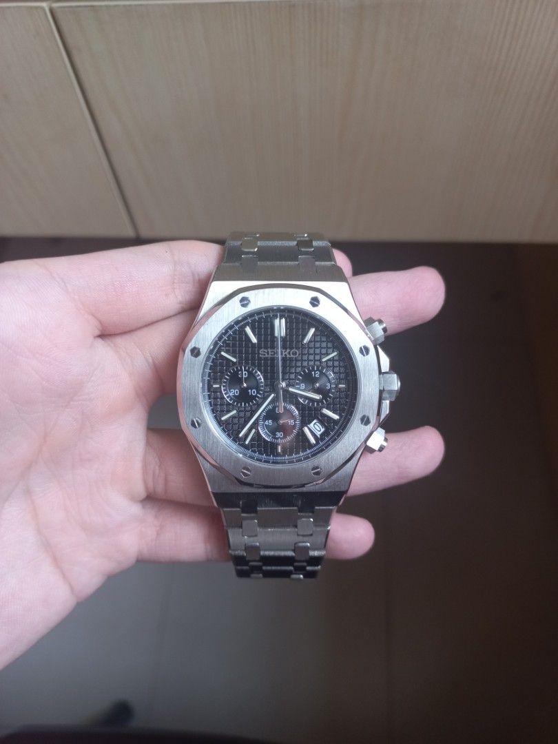 Seiko AP Royal Oak Mod Watch, Men's Fashion, Watches & Accessories ...