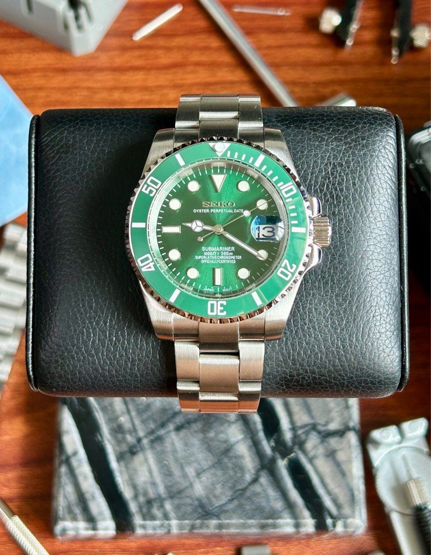 Seiko Submariner Hulk Mod 41mm, Men's Fashion, Watches & Accessories ...