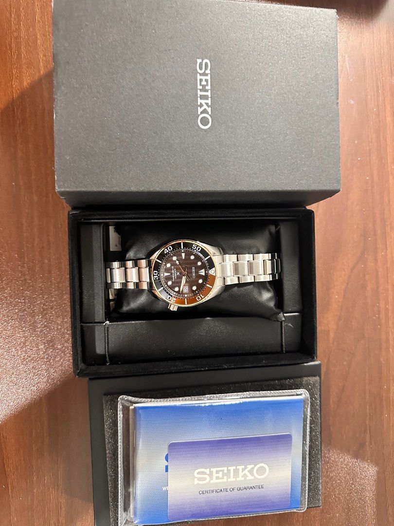 Seiko Sumo LE SPB192J1 Hawksbill Turtle (Root beer), Men's Fashion ...