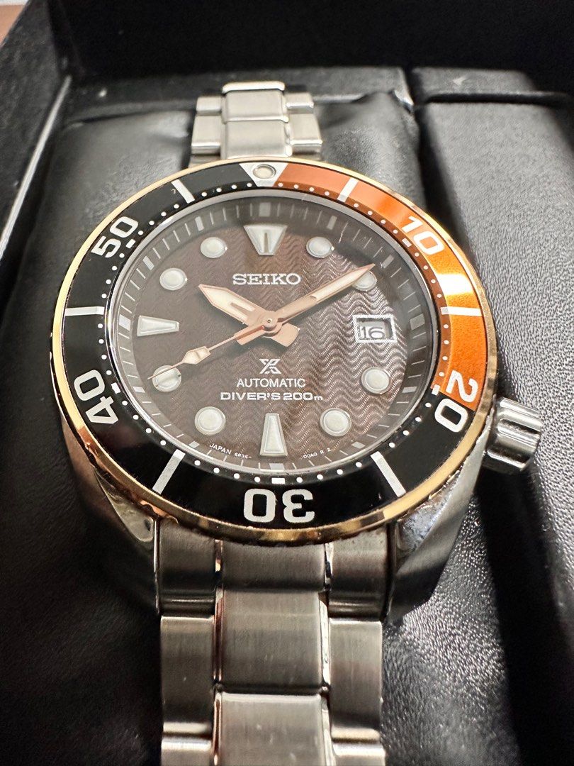 Seiko Sumo LE SPB192J1 Hawksbill Turtle (Root beer), Men's Fashion ...