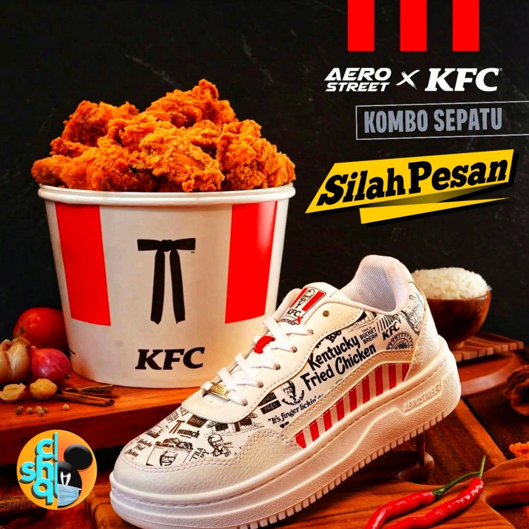 SEPATU AEROSTREET X KFC [ ORIGINAL ] Size 43, Fesyen Pria, Sepatu , Sneakers di Carousell