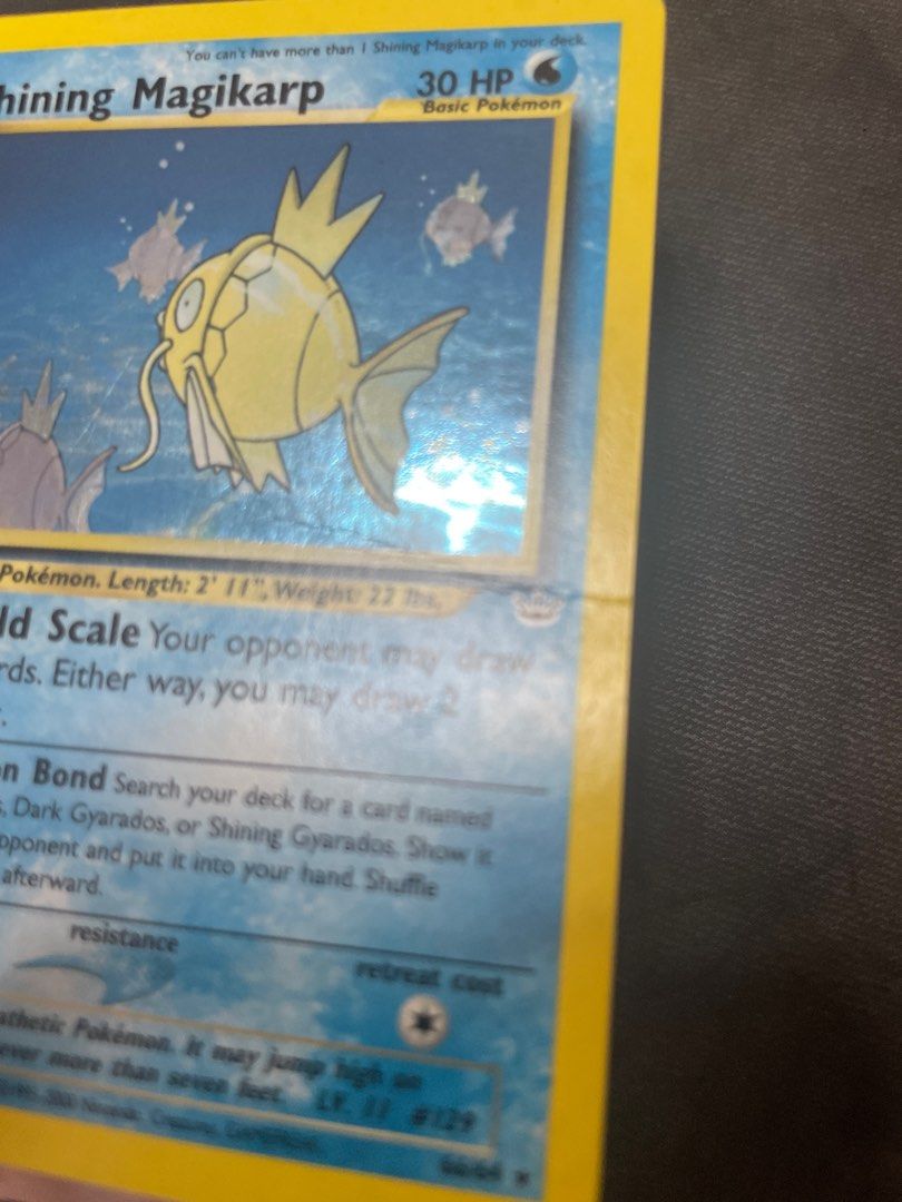 Shining magikarp pokemon card, Hobbies & Toys, Toys & Games on Carousell