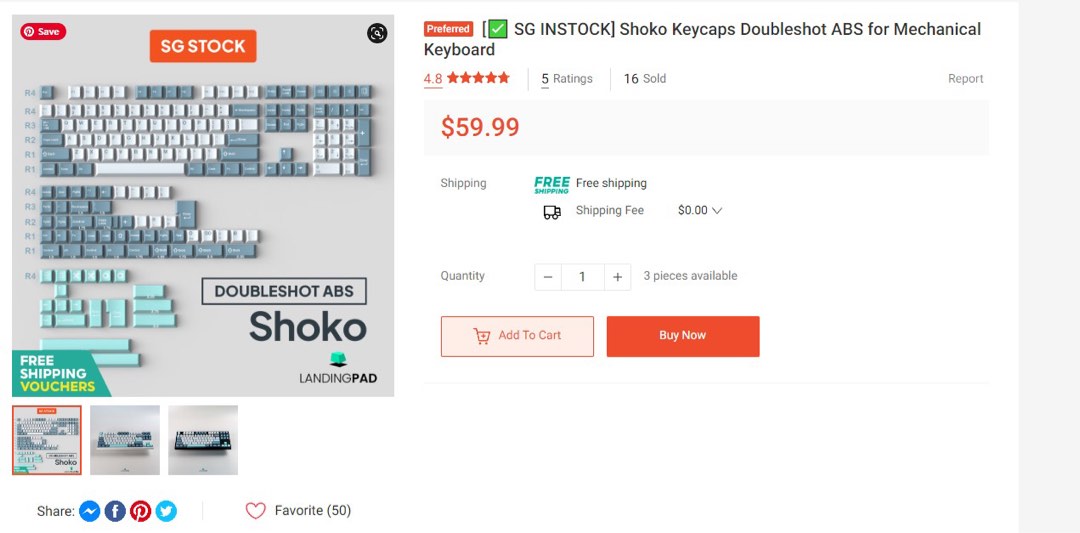 Shoko Keycaps Doubleshot ABS for Mechanical Keyboard, Computers & Tech ...