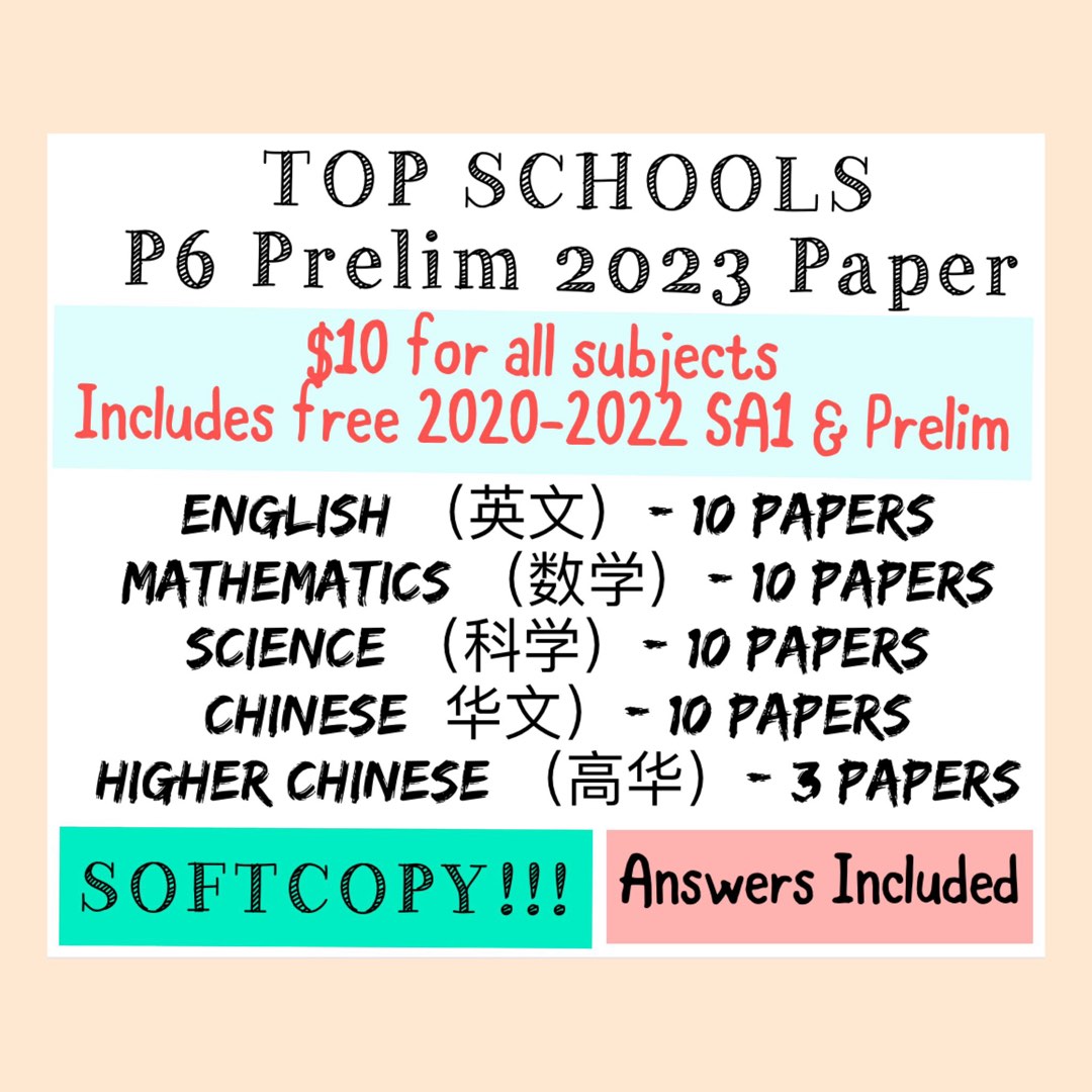 SOFTCOPY PRELIM 2023 Top School Papers, Hobbies & Toys, Books ...