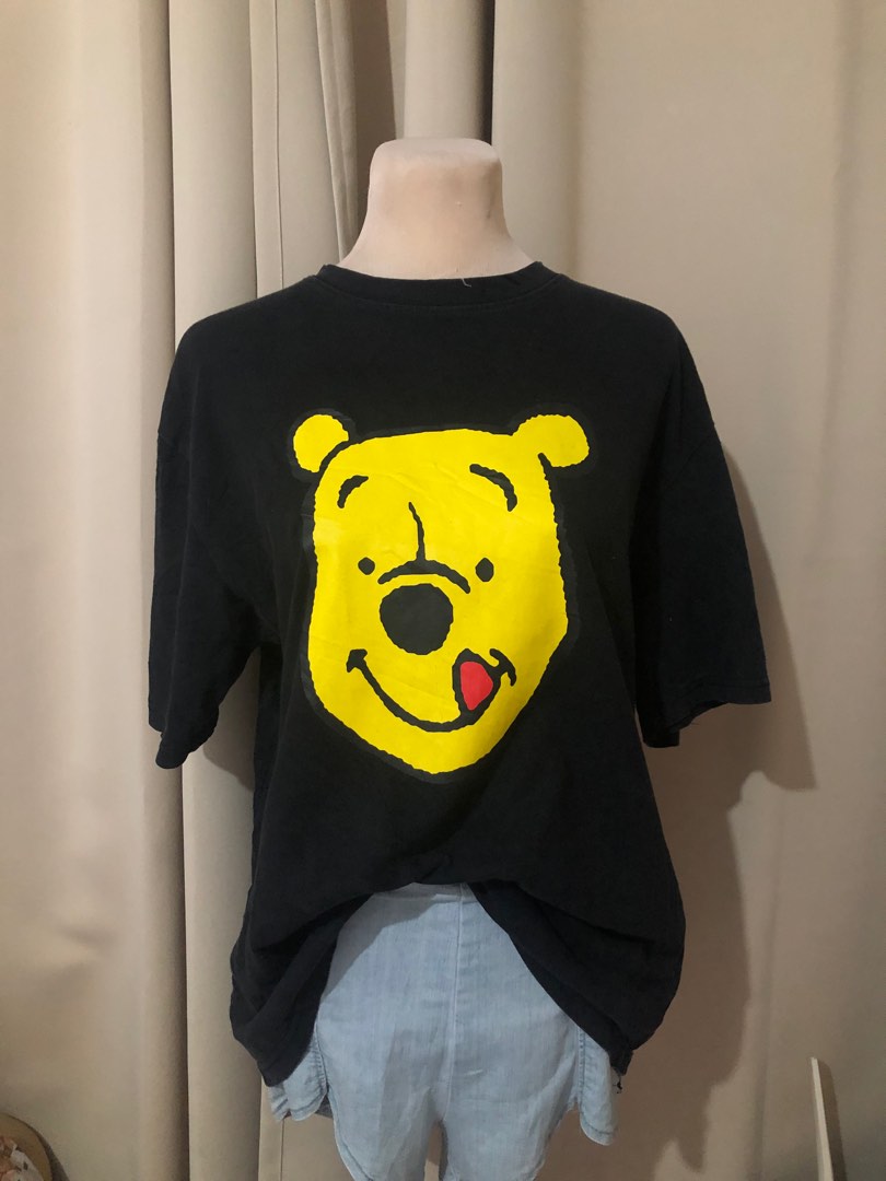 solid winnie the pooh print, Women's Fashion, Tops, Shirts on Carousell