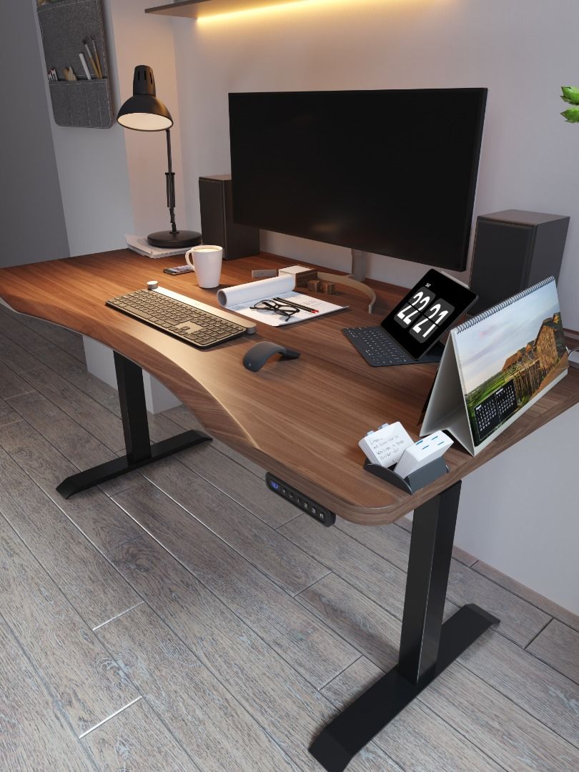 Standing Desk, Large Adjustable Table(625mm-1287mm), Office Desk, Dual ...