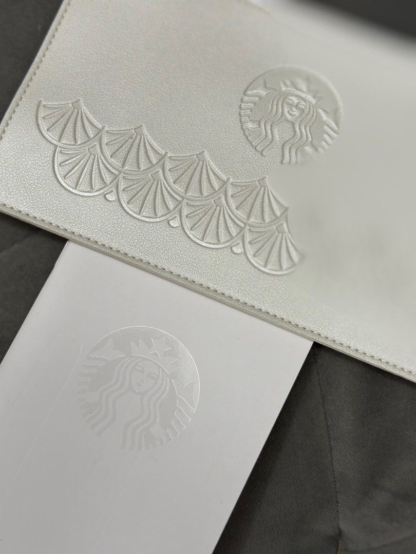 Starbucks white pouch with notepad, Women's Fashion, Bags & Wallets ...