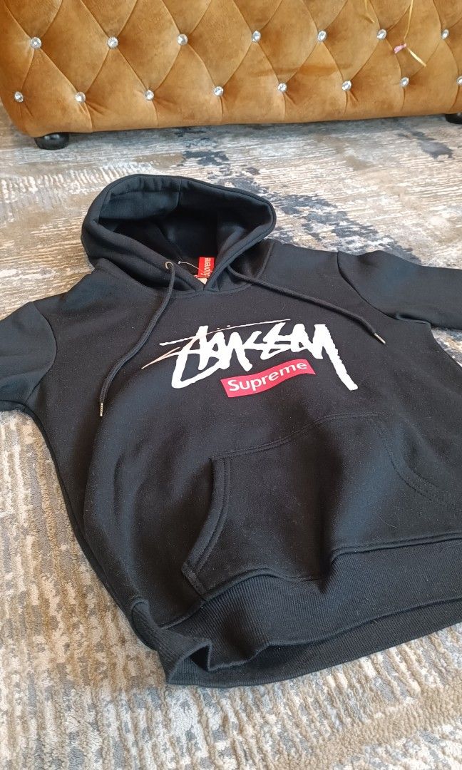 Supreme x Stussy Hoodie, Men's Fashion, Tops & Sets, Hoodies on Carousell