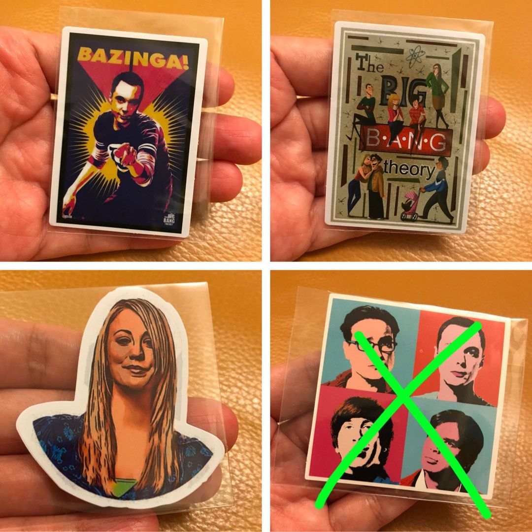 TBBT The Big Bang theory stickers Sheldon cooper Leonard Penny raj ...