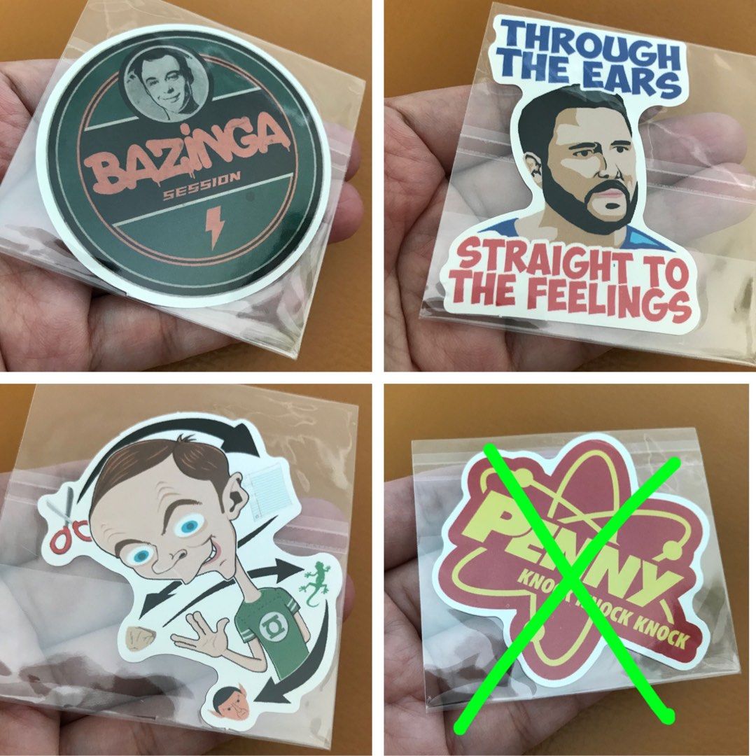 TBBT The Big Bang theory stickers Sheldon cooper Leonard Penny raj ...