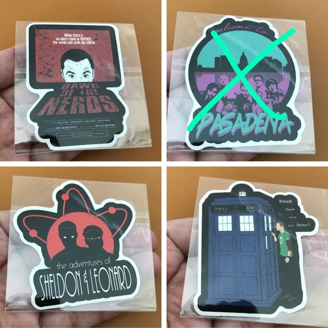 TBBT The Big Bang theory stickers Sheldon cooper Leonard Penny raj ...