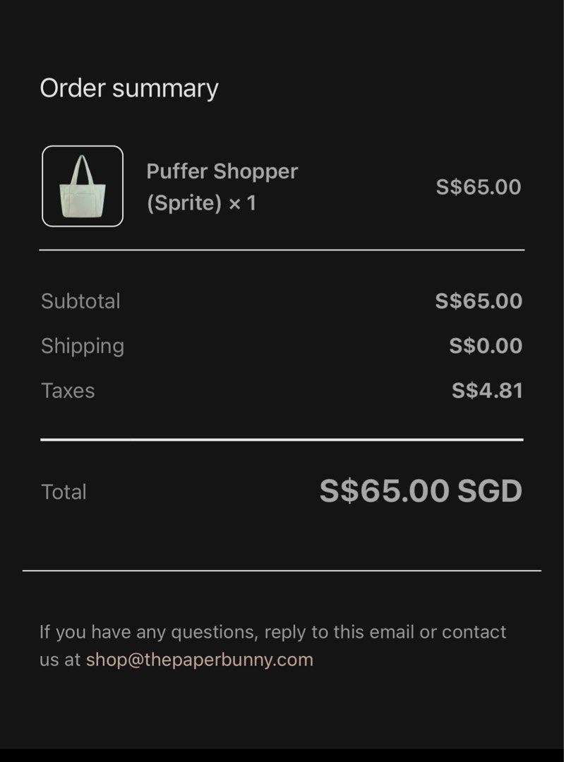 The Paper Bunny Puffer Shopper (Sprite Colour), Women's Fashion, Bags ...