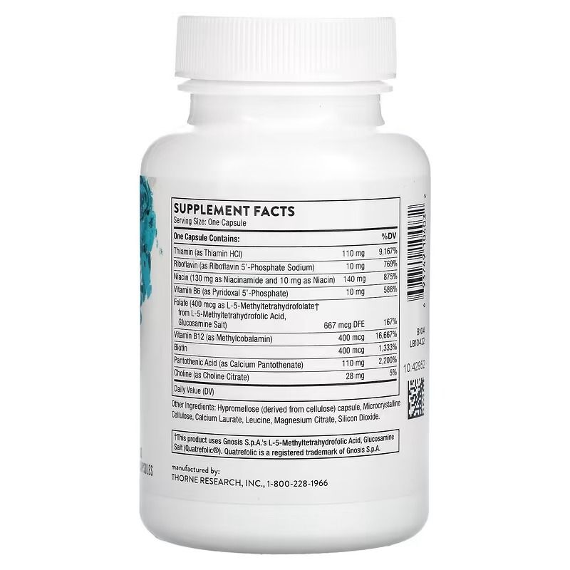 Thorne, Basic B Complex, 60 Capsules, Health & Nutrition, Health ...