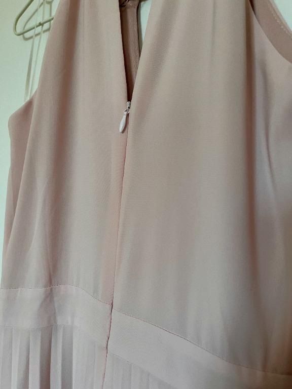 Thread Theory chain reaction pleated maxi dress in dusty pink, Women's ...