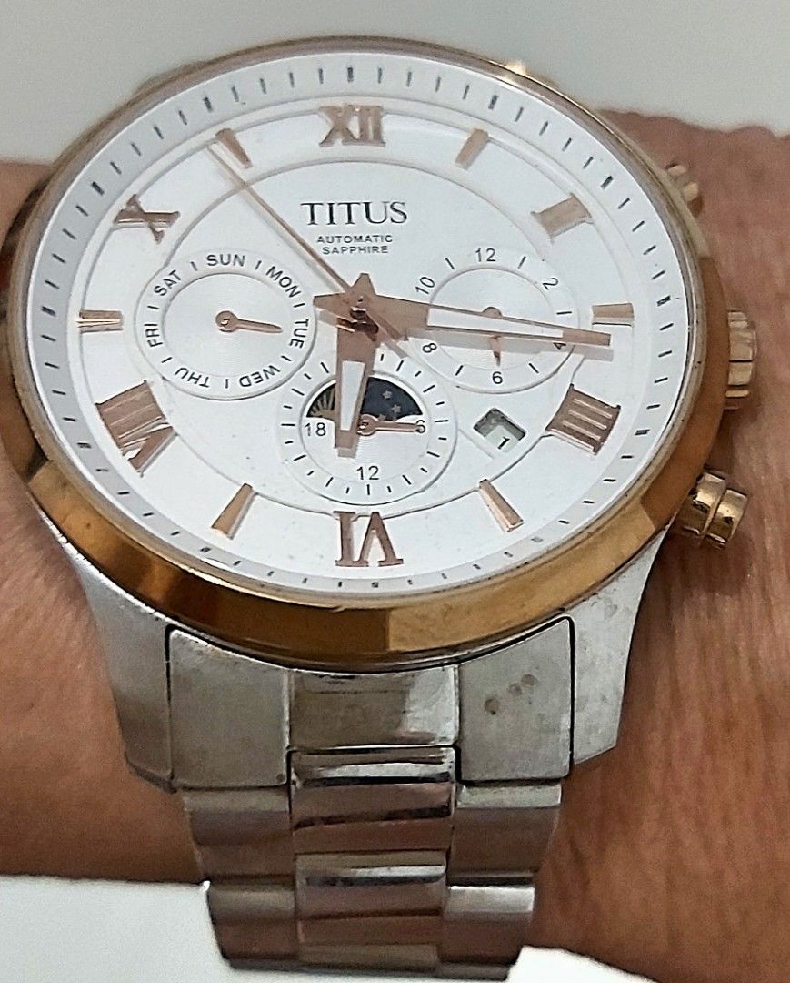 Sovil Titus Automatic MOONPHASE Bracelet, Men's Fashion, Watches ...