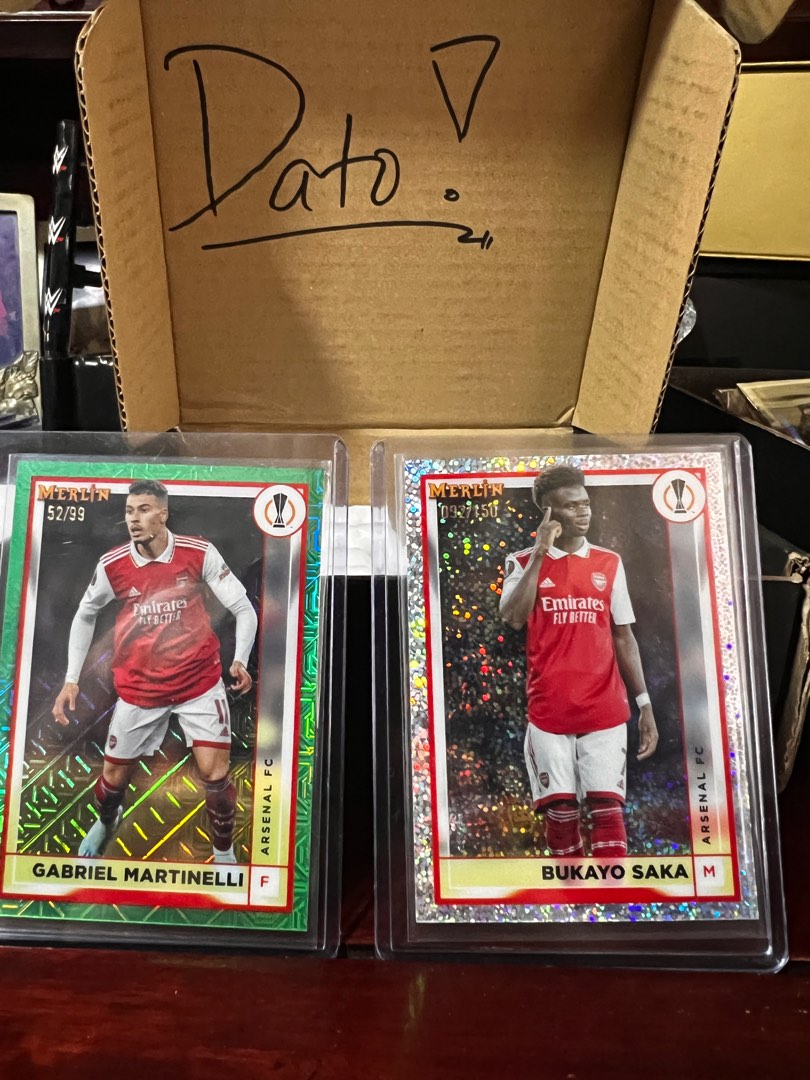 Topps Merlin 22-23 Saka /150 Martinelli /99 Arsenal Duo Bundle, Hobbies ...
