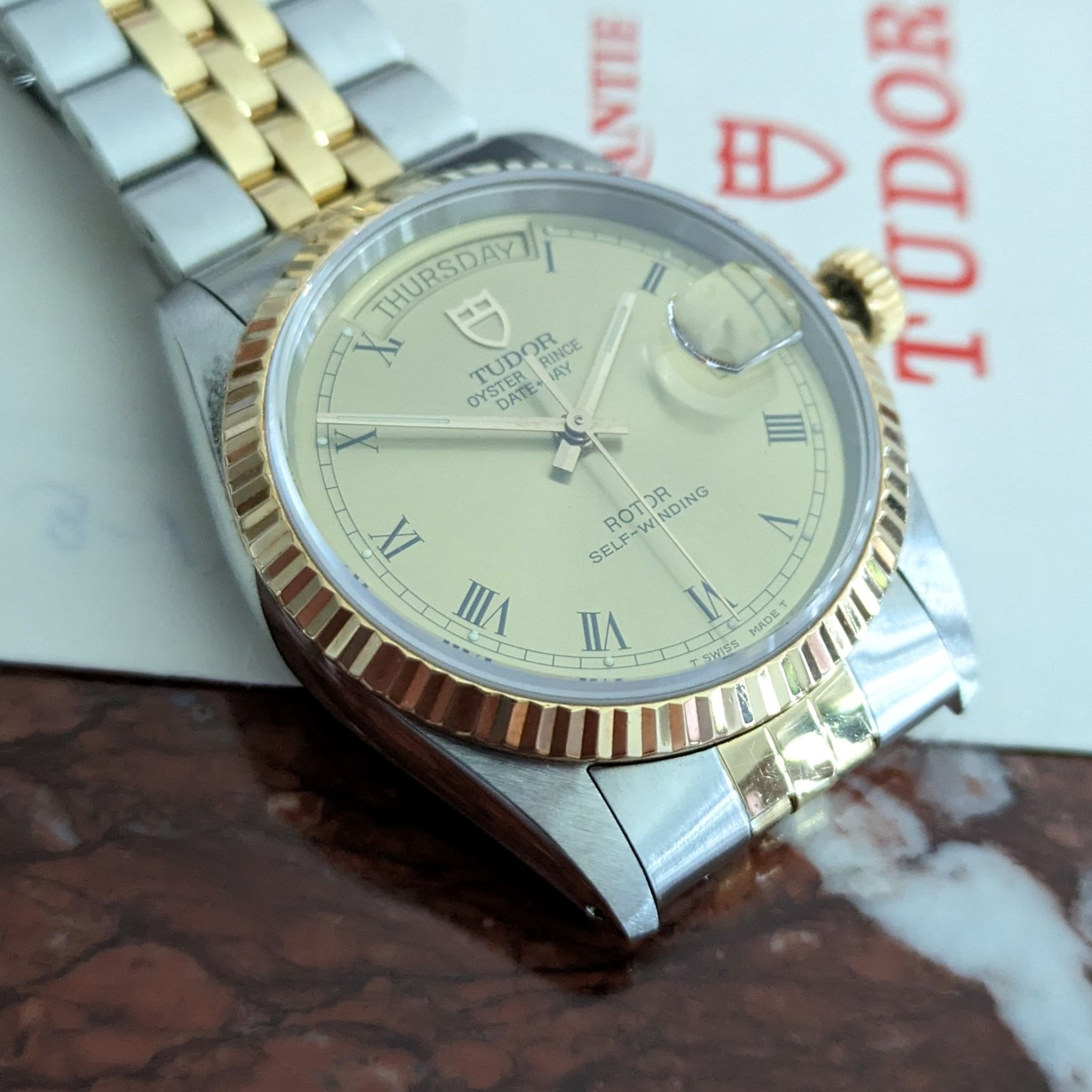 Tudor (1998) 96413 / 76213 Day Date Prince Oyster Automatic 18k Gold ...