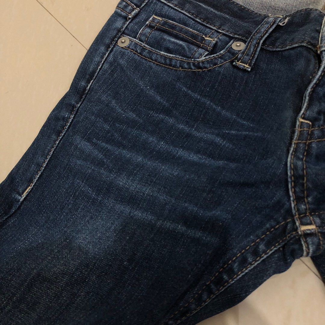 uj uniqlo japan - classic s001 denim maong pants jeans slim fit ...