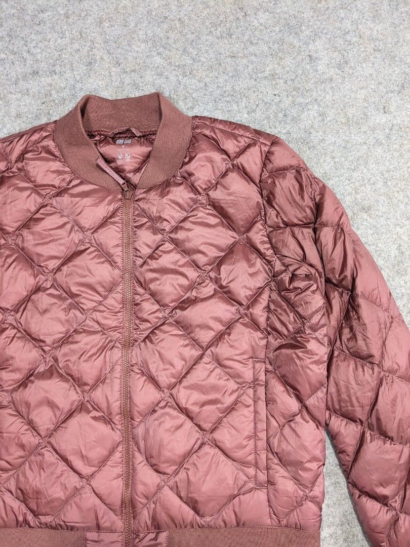 UNIQLO Ultra Light Down Blouson Bomber Full Zip Puffer Diamond Quilt ...